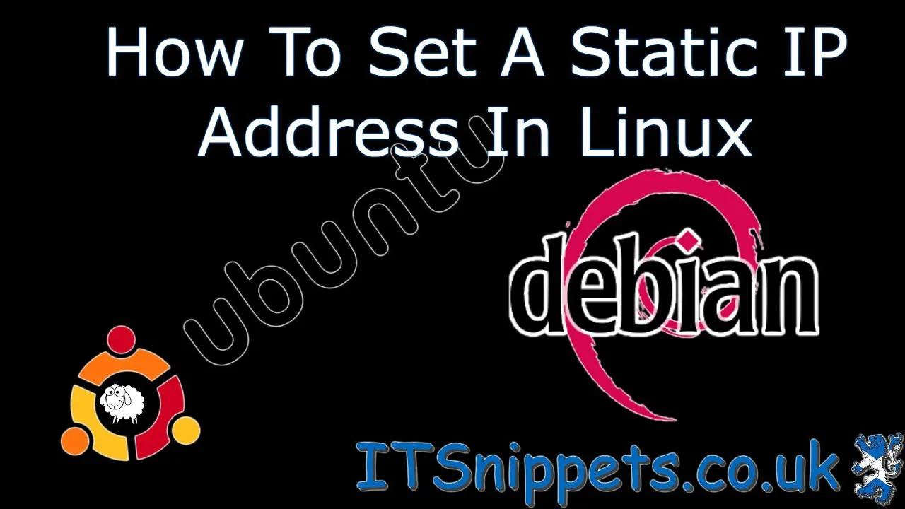 Set A Static IP In Linux Debian (@youtube, @ytcreators @debian)