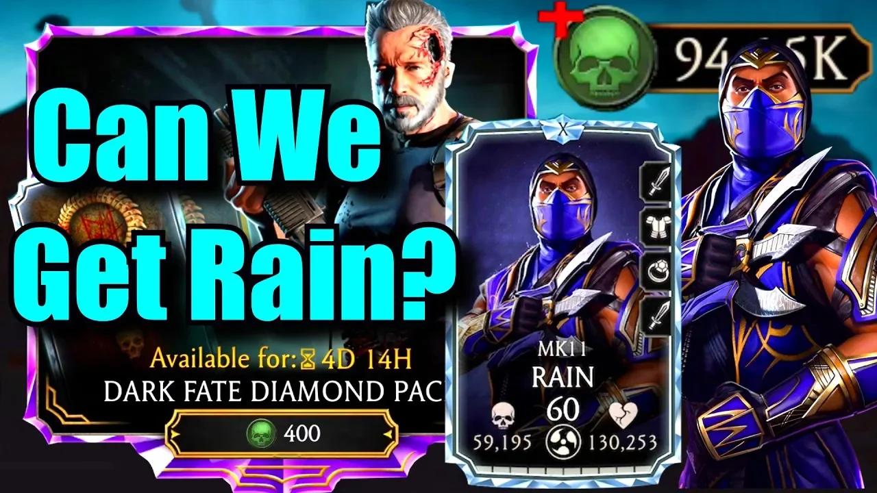 Can We Get MK 11 Rain from Dark Fate Diamond Pack? | MK Mobile Pack Opening