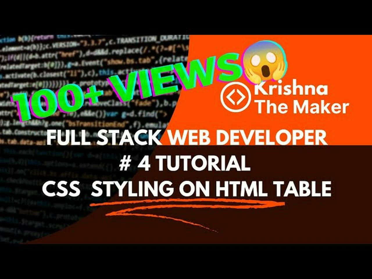 How to Plan the Perfect css styling for html table || Full Stack Web ...