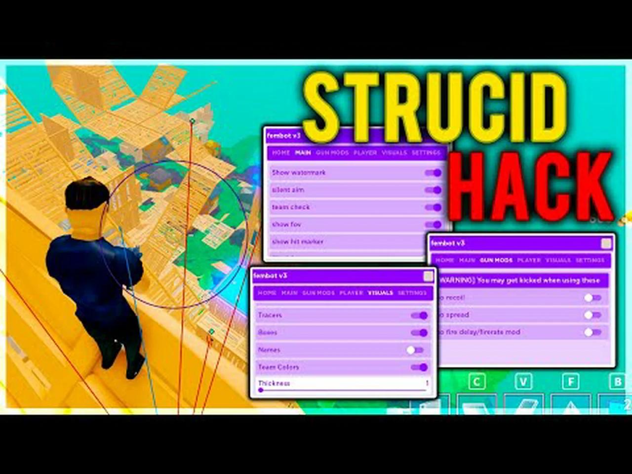 ROBLOX STRUCID HACK GUI / SCRIPT | AIMBOT, SILENT AIM, KILL ALL & MORE ...