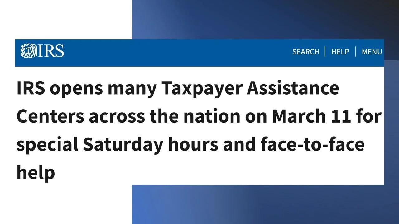 IRS opens many Taxpayer Assistance Centers across the nation on March ...