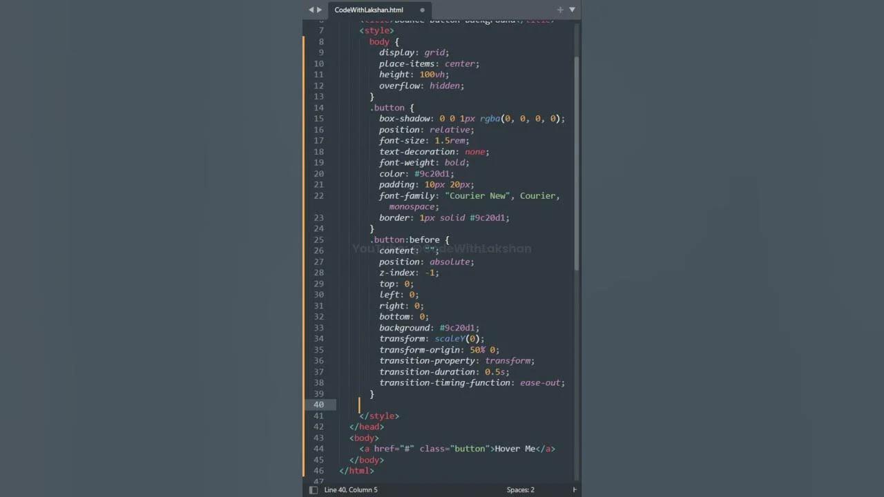 Cool Button Hover Effect Html Css