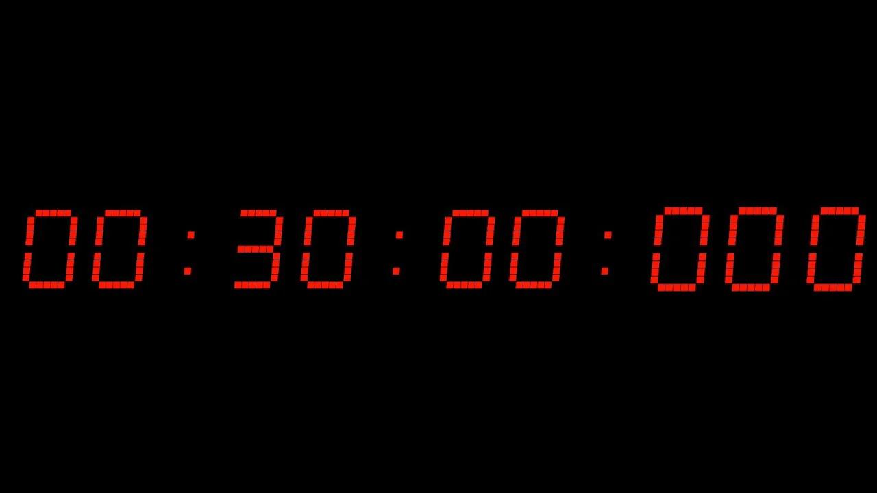 30 Minute Digital Timer Count Up | countup timer 30 min | 4K