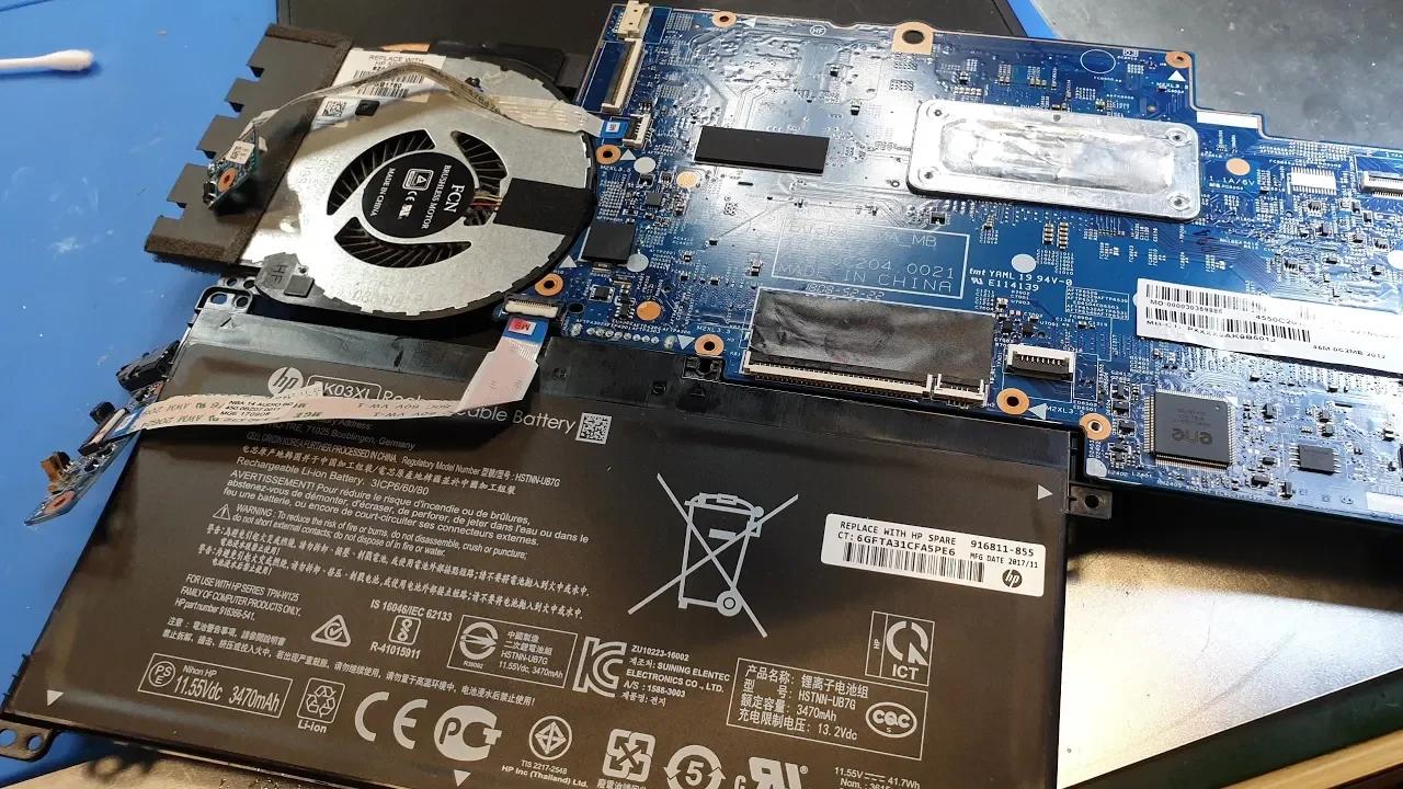 HP 14-BA Battery Controller under Thermal Camera BK03XL BQ737 Chip