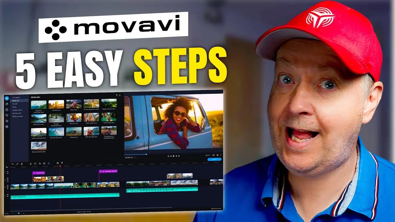 🎥 5 EASY Steps to Edit Your FIRST VIDEO with Movavi Video Editor in 2024! 🚀