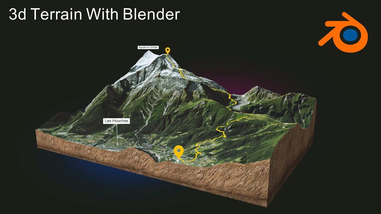 How To Create 3d Terrain Using Blender In 5 Minutes!