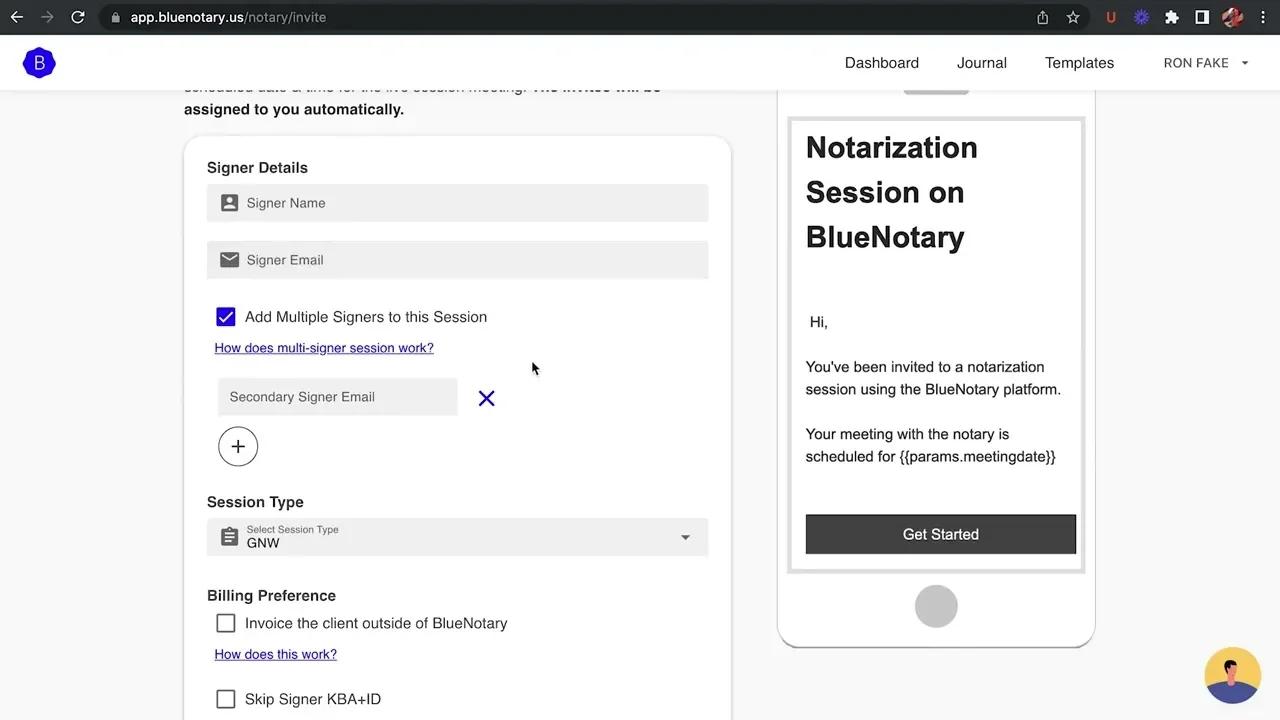 How does a multiple-signer session work?