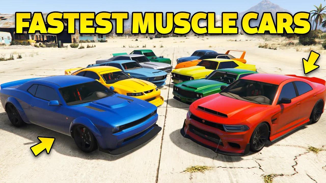 GTA 5 Online - Best Fully Upgraded Muscle Cars | Fastest Muscle Cars in ...