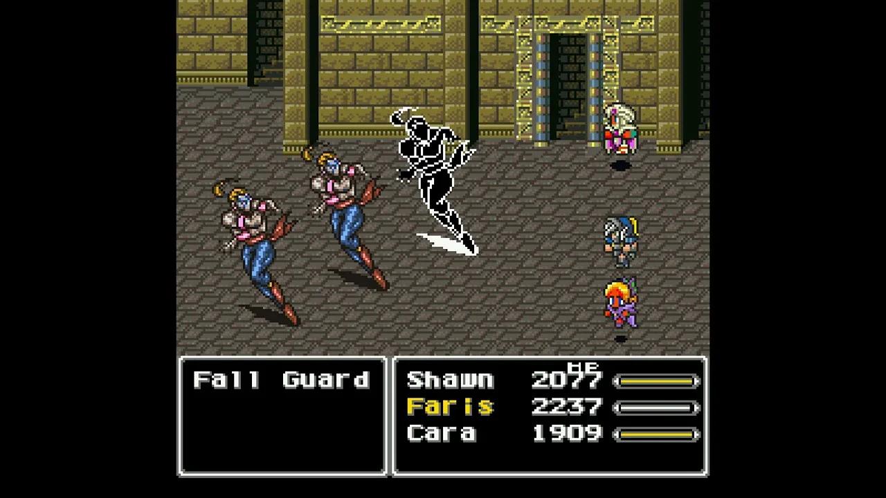 Final Fantasy V (SNES) - Pyramid of Moore - Fall Guards