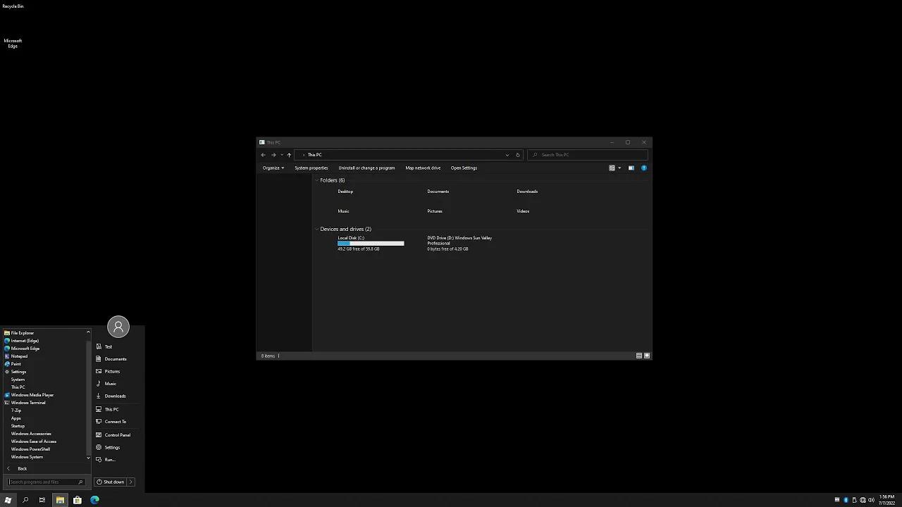 Windows without icons