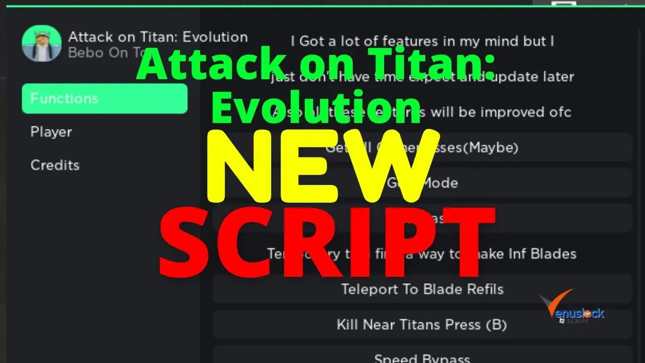 Attack On Titan Evolution SCRIPT GUI 2022 | AURA DAMAGE | INFINITE GAS