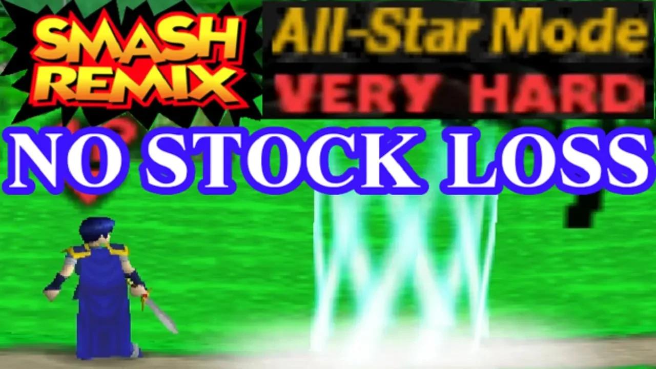 Smash Remix - All-Star Mode Gameplay with Marth (VERY HARD) No stock loss