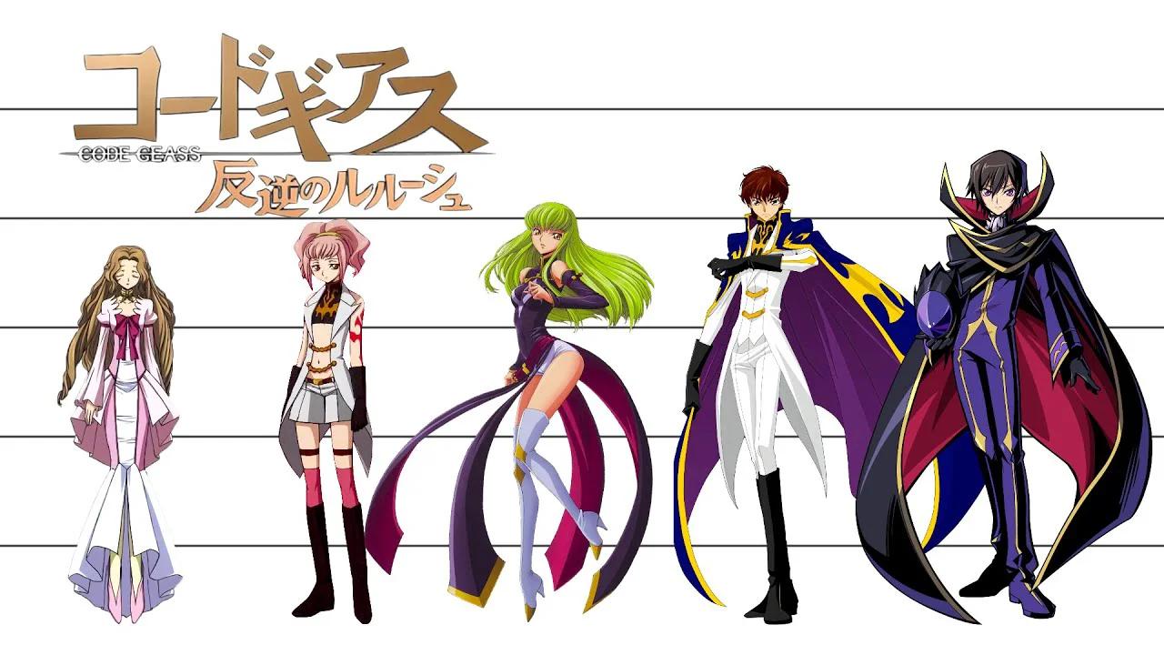 Code Geass | Characters Height Comparison