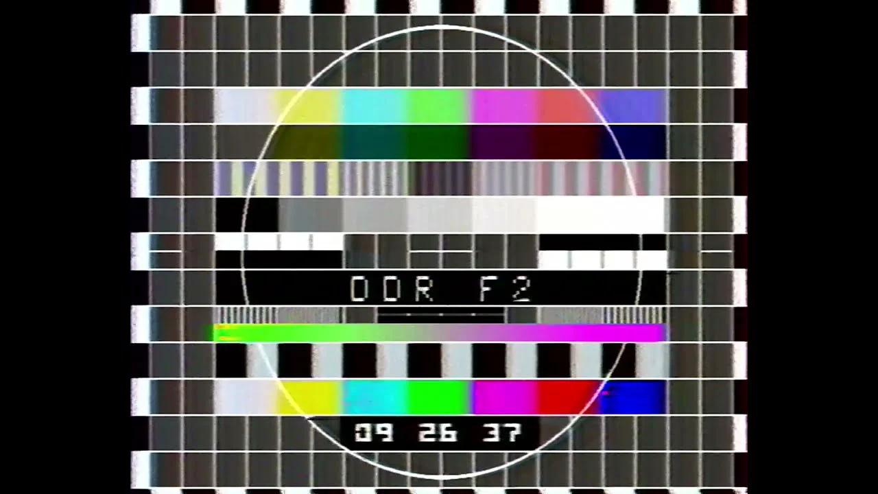 Programmhinweis vom DDR Bildungsfernsehen und testbild. DDR2, jahr 1987