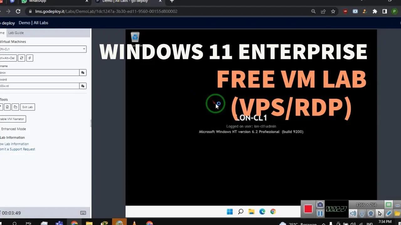 [PATCHED] Windows 11 Free VM Lab (Free VPS/RDP) 3 Hours Max [NEW METHOD]