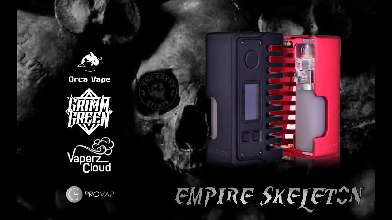 EMPIRE SKELETON squonk mod 21700 Vaperz Cloud, Orca Vape & GrimmGreen