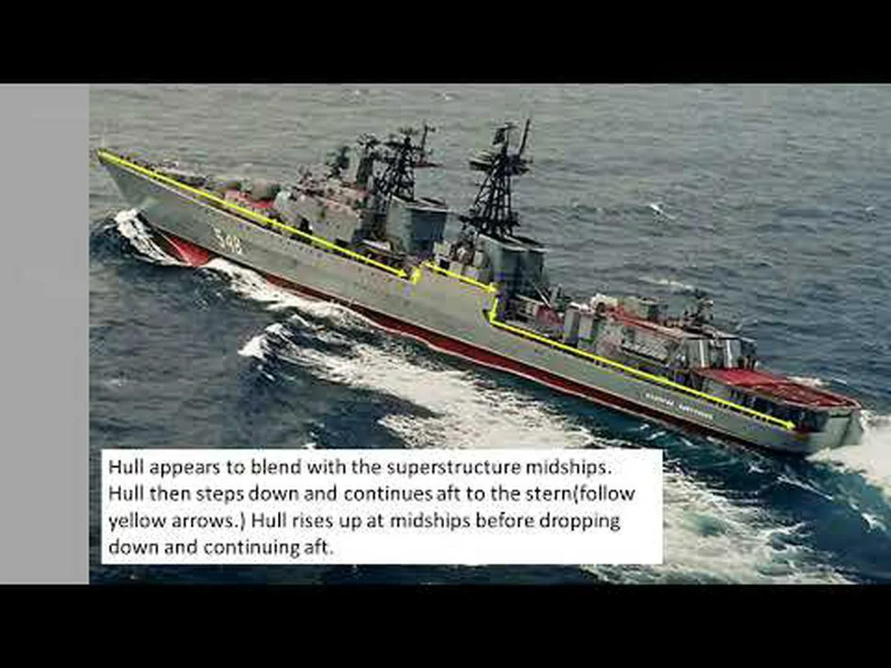How to identify the Russian Udaloy Class destroyer