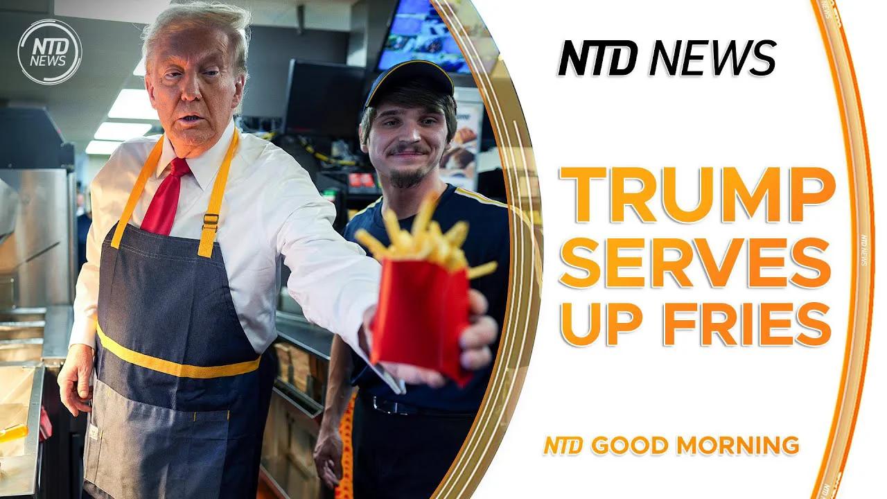Trump Mans Fry Station at Pennsylvania McDonald's; Over 1M Voters Cast ...