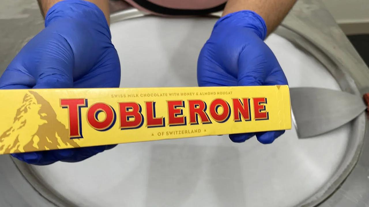 Toblerone Chocolate Ice Cream Rolls - ASMR - 4K 60FPS - How to Make 7Up ...
