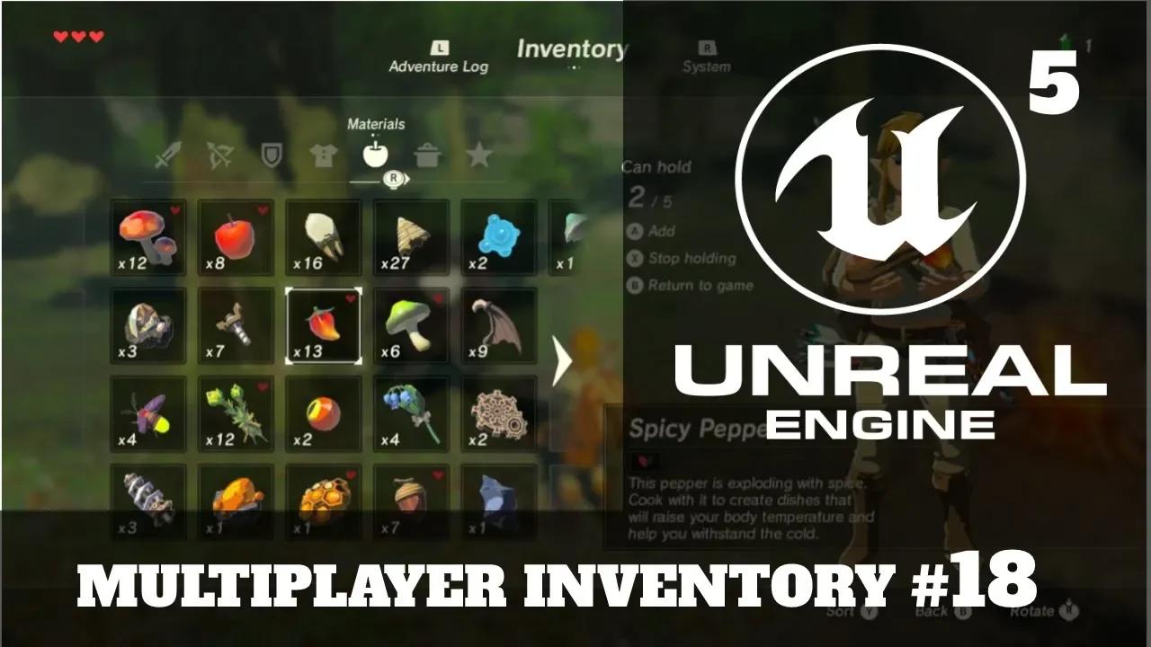 UE5 - Multiplayer Inventory Component #18- - Equip and Holster Weapon