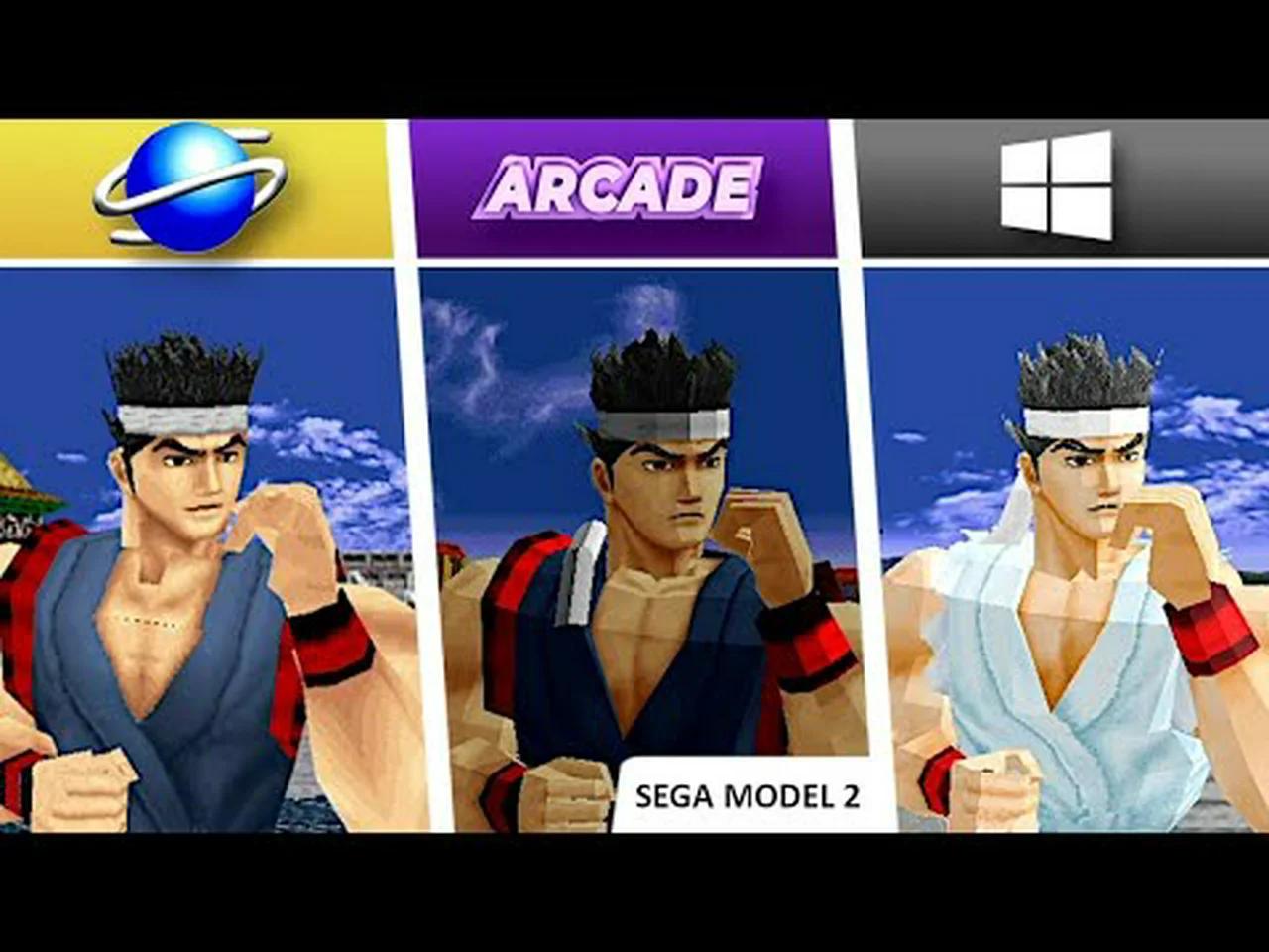 Virtua Fighter 2 | Arcade vs Saturn vs Windows pc vs Sega Model 2 Emulator Comparison