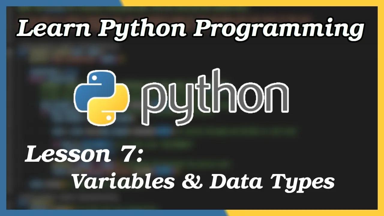 Variables And Data Types Python Tutorial Part 7 5377