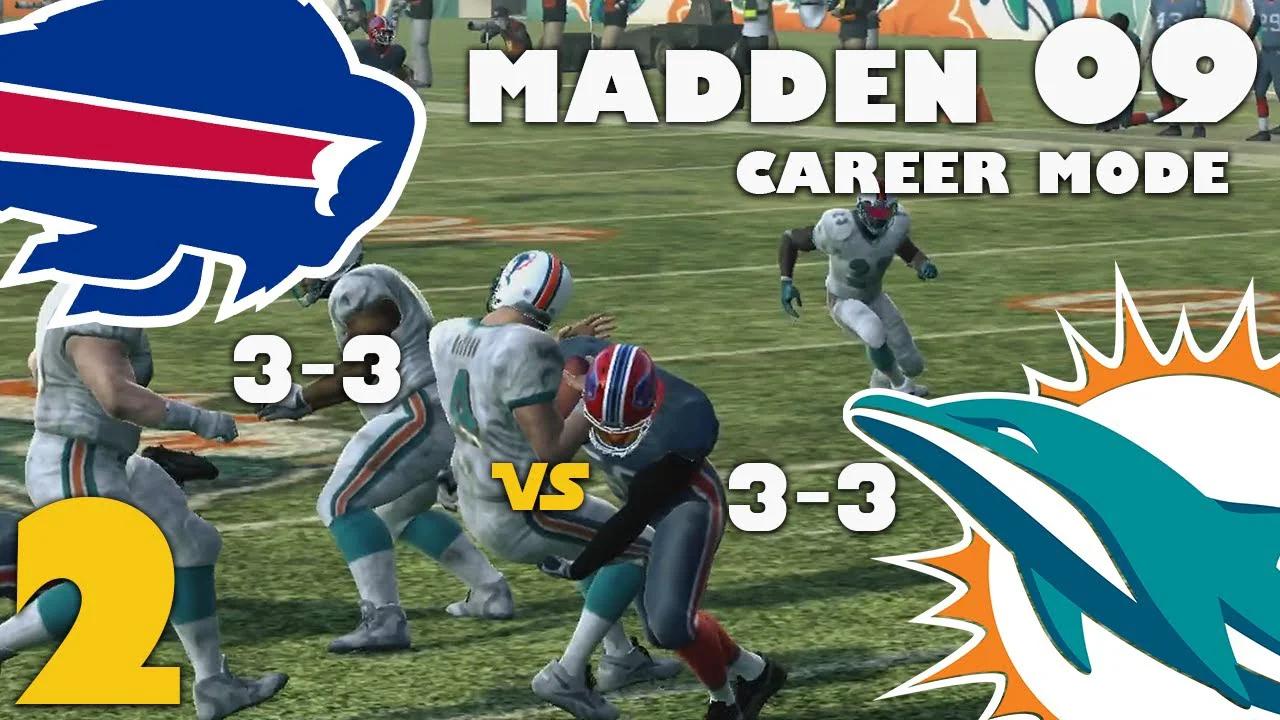 MADDEN 09 MY PLAYER CAREER EP 2 - Rival Match Against The Dolphins