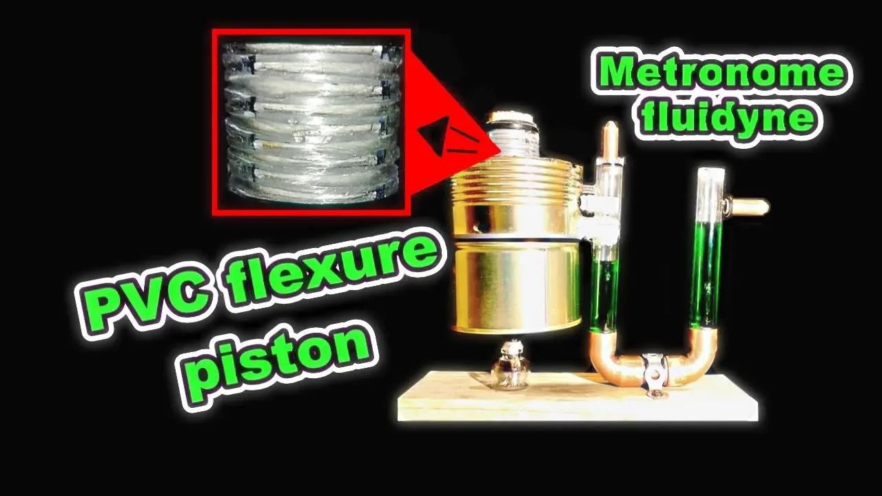 Fluidyne Hot Air Engine with PVC pipe flexure piston / Metronome heat ...