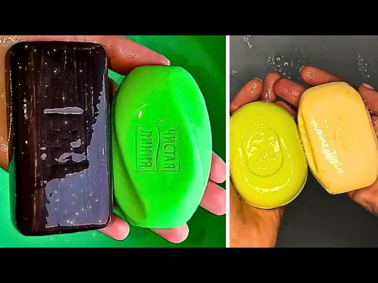 ASMR 🖤💚💛 SOAKED SOAP ASMR 🌺 MUSHY SOAP 🌺 CREAMY SOAP 🌺 SUPER SATISFYING ...
