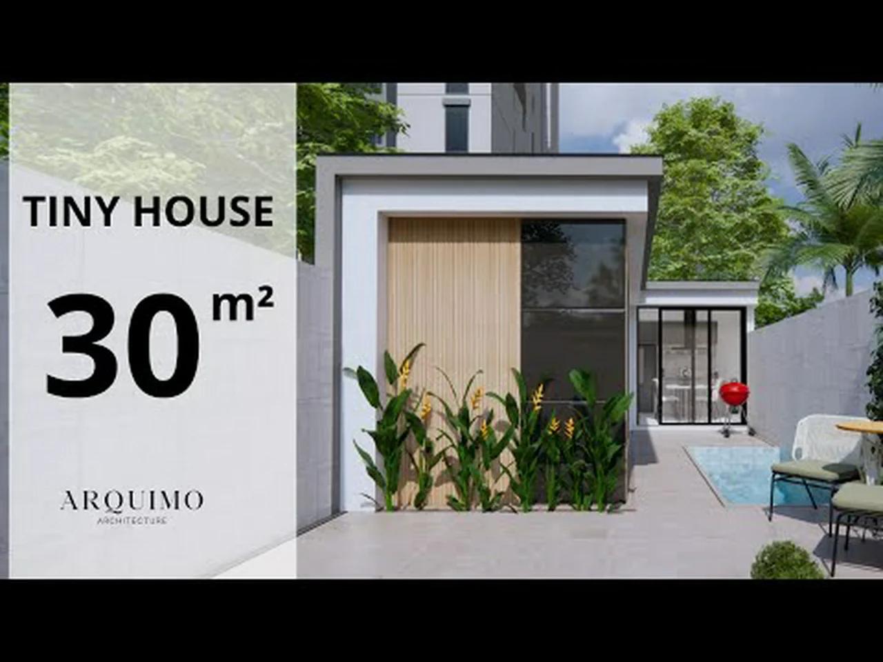 30 SQM HOUSE PLAN | 320 SQFT | TINY HOUSE | MINI HOUSE 30 M² | Small House Design Idea