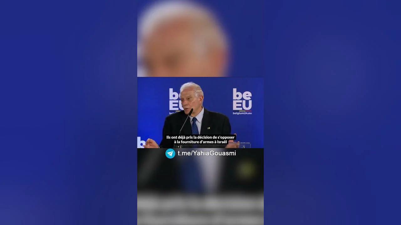 Josep Borell demande l'arrêt de la fourniture d'#armes à #Israël