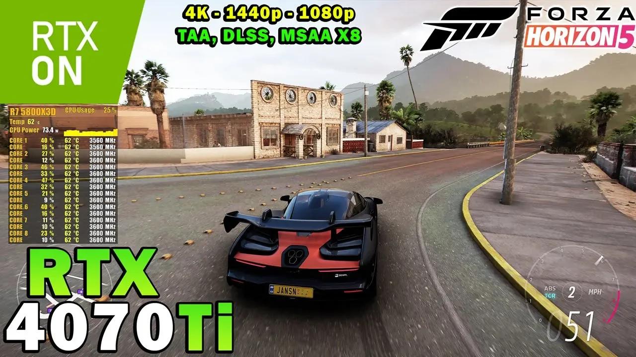 Forza Horizon 5 Ray Tracing | RTX 4070 Ti | Ryzen 7 5800X3D | 4K ...