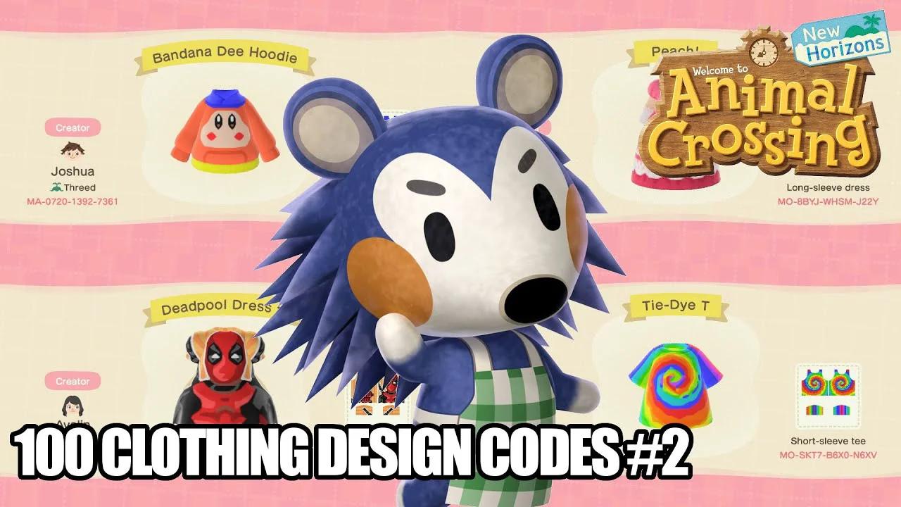 Animal Crossing New Horizons - 100 ACNH Clothing Design Pattern Codes ...