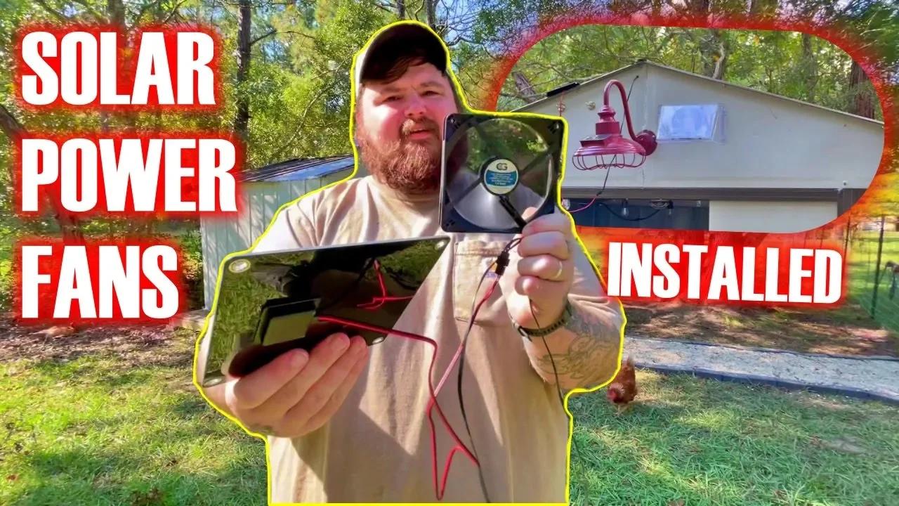 DIY SOLAR POWERED FANS from Amazon - Installing Solar Fans in a Chicken ...