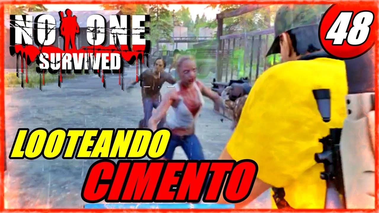 No One Survived - Looteando CIMENTO e CONSTRUINDO a Casa de Madeira ...