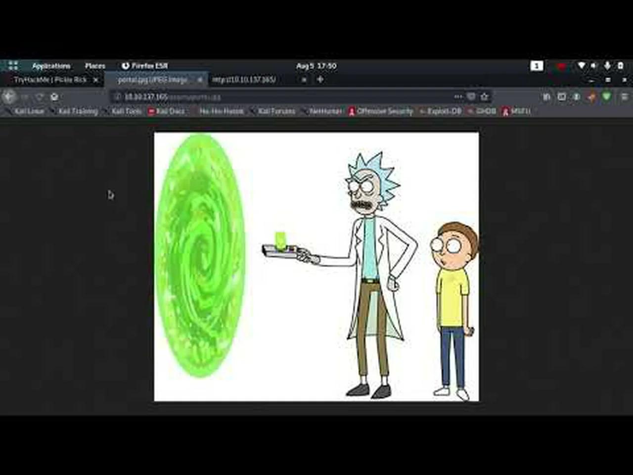 tryhackme pickle rick walkthrough