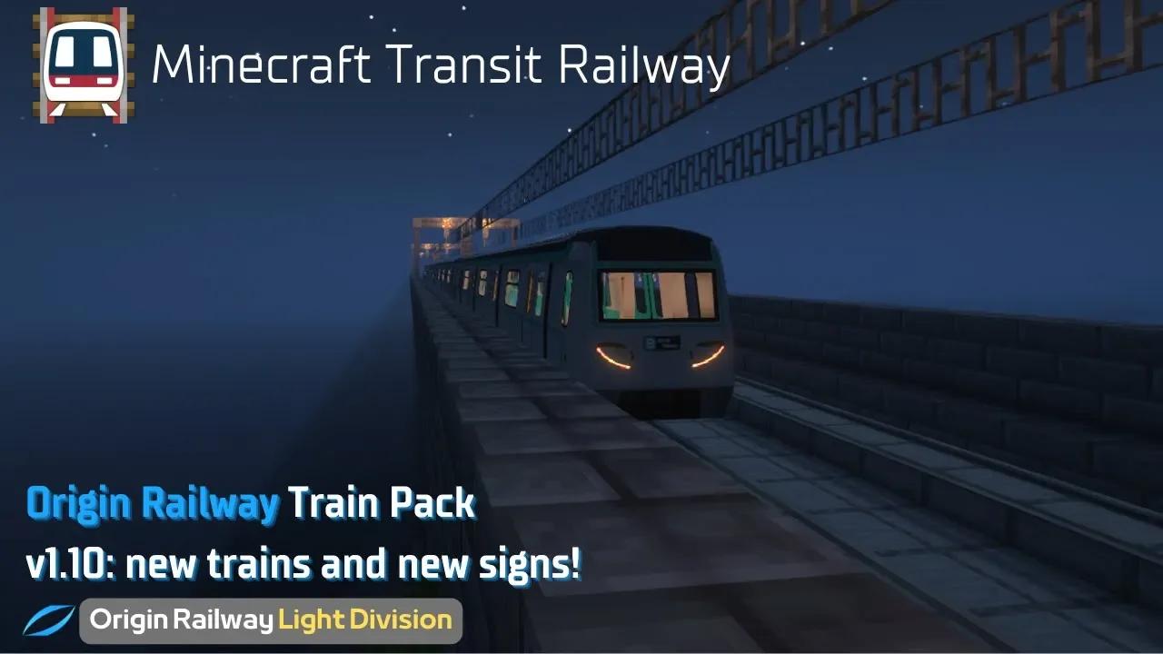 Minecraft Transit Railway - Origin Railway Train Pack v1.10