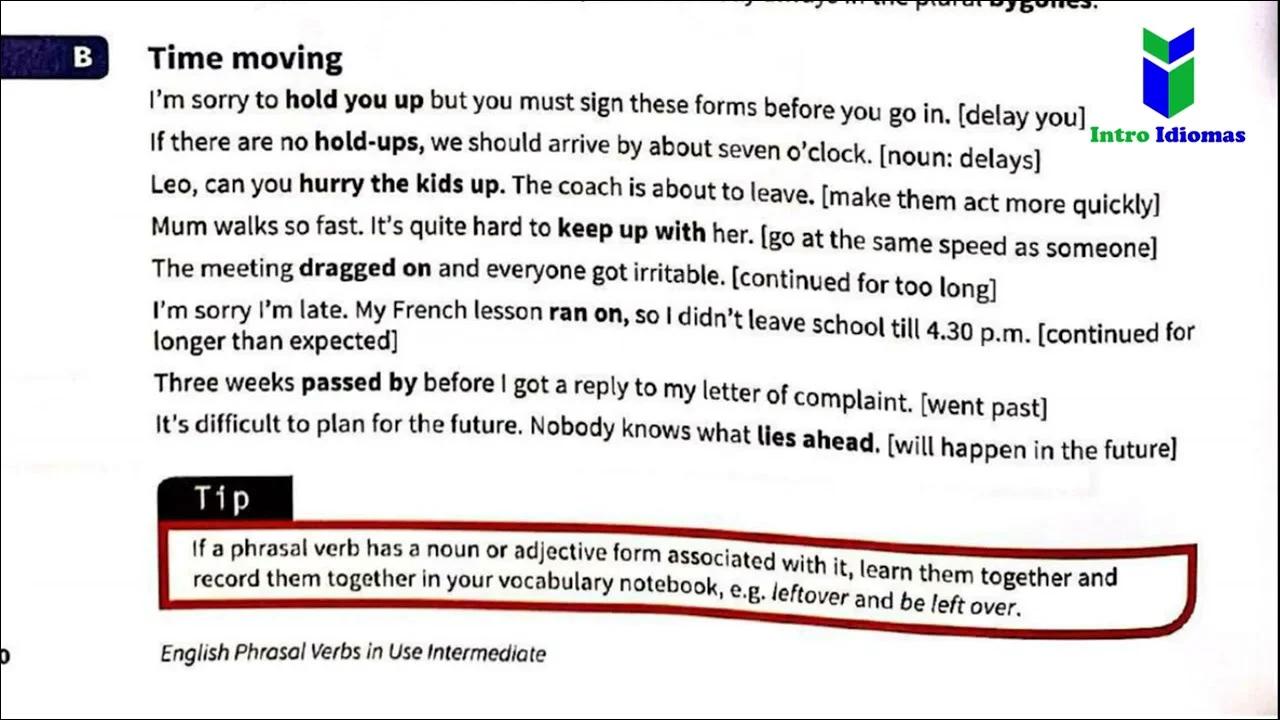 UNIT 023 - PHRASAL VERBS about TIME