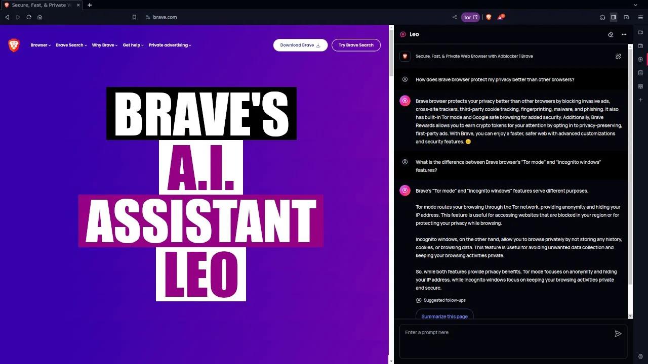 Brave Browser Introduces The Leo A.I. Assistant