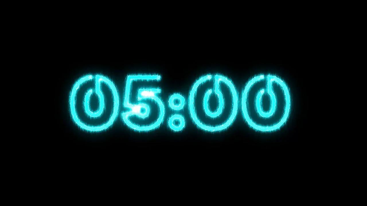 5 Minutes Timer Count Up Countup Timer 5 Min 4k