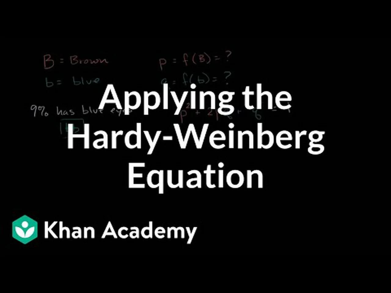 Applying the Hardy-Weinberg equation | Biomolecules | MCAT | Khan Academy