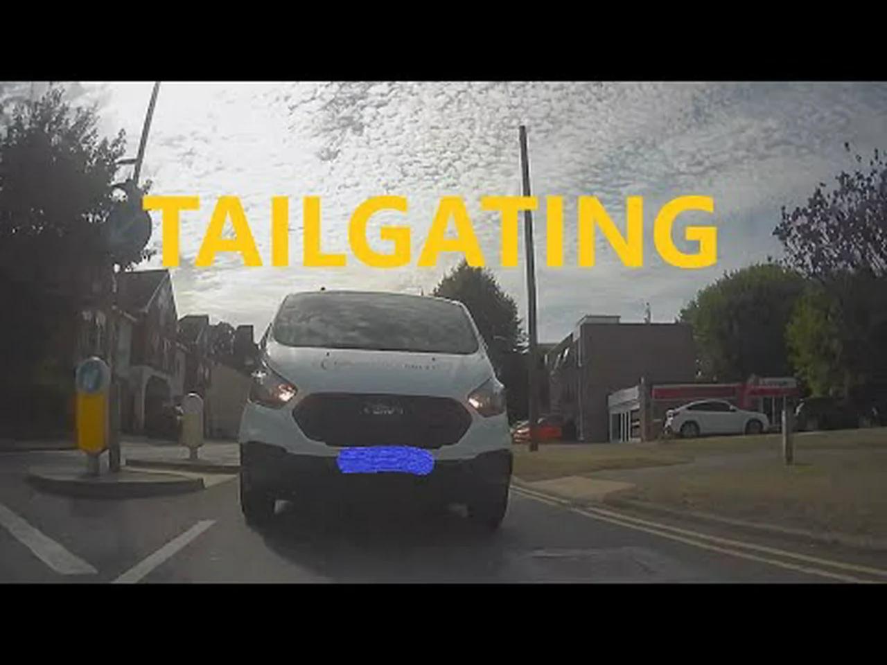 Dangerous Tailgating transit van v motorbike Tangobaldy™