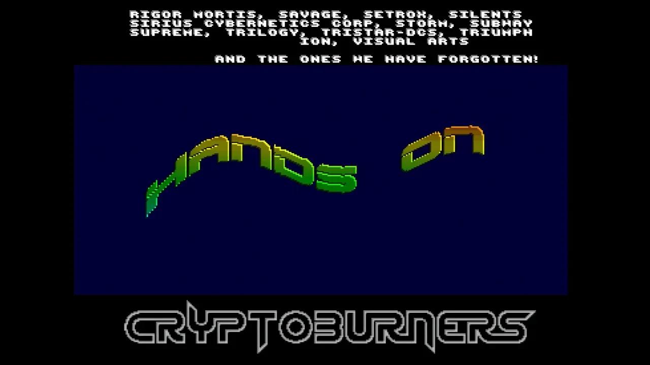 Commodore Amiga demo: Cryptoburners - Cryptopack 13 intro (1990)