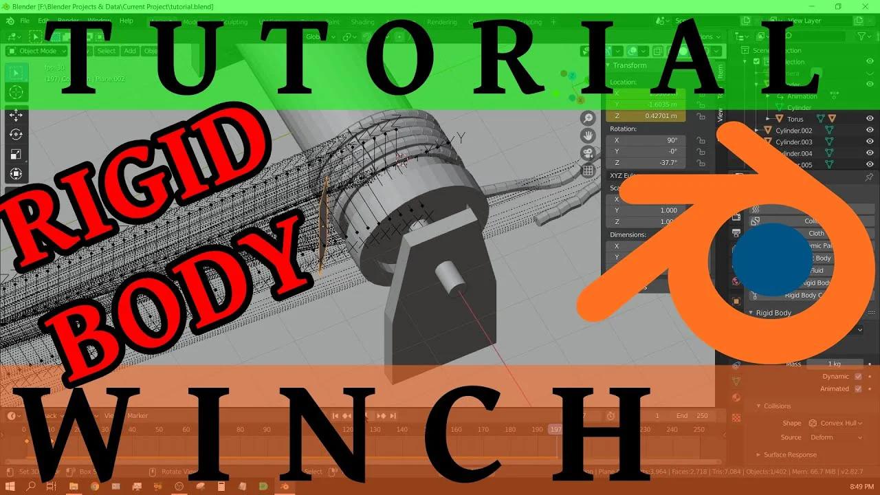 Rigid Body Winch With Constraints Tutorial - Blender