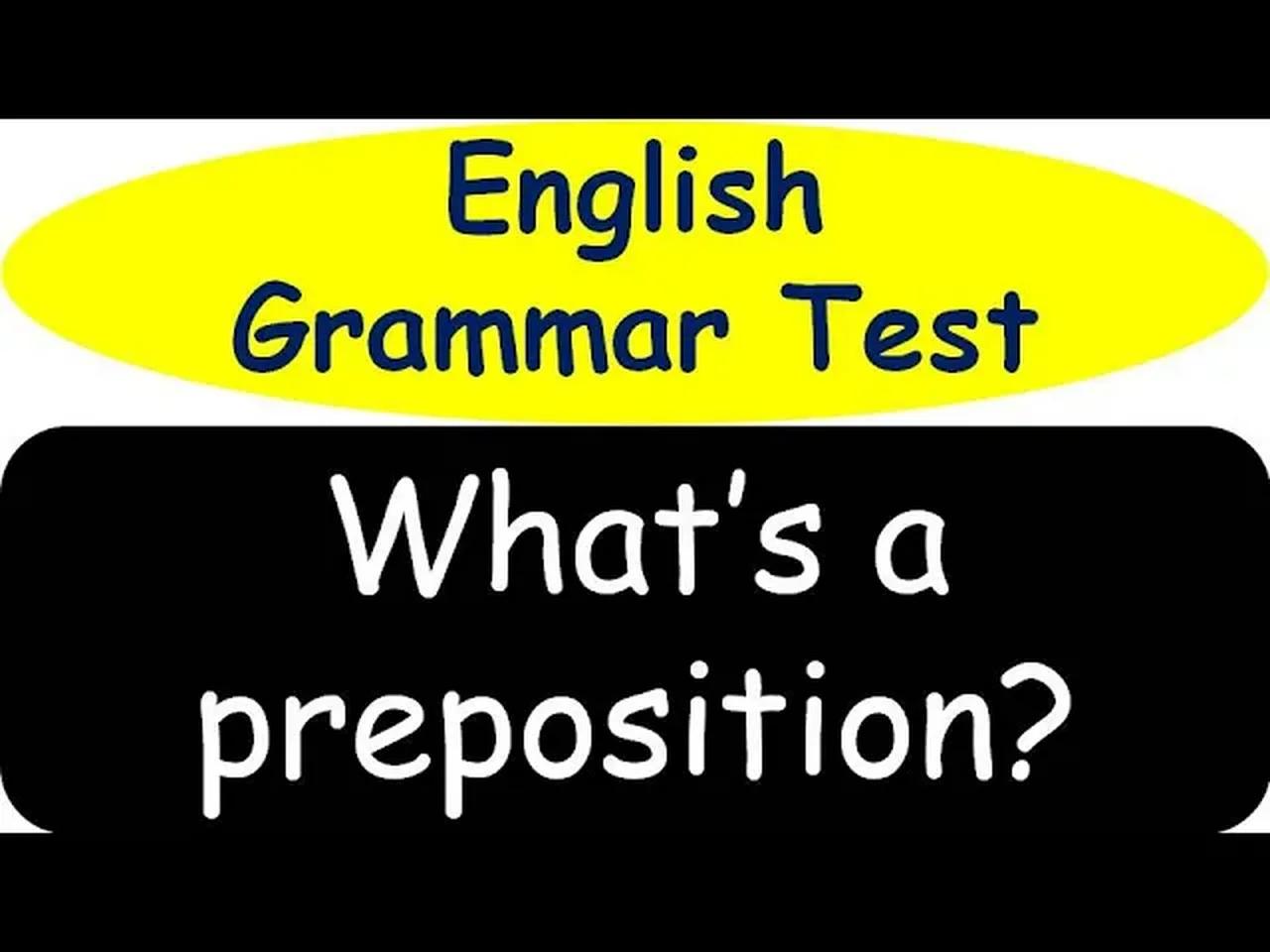 English Grammar Test Practice Questions I English Quiz I Preposition ...