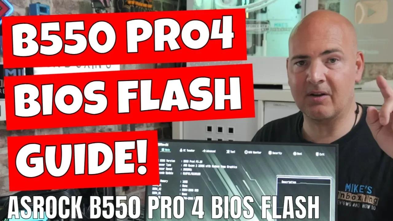 ASRock B550 Pro 4 USB BIOS Flash Update Guide 3200G 5600 5700X3D