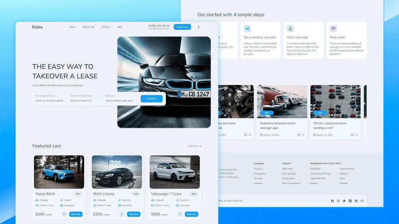 Responsive Car Rental Website Using Html Css Javascript Github Deploy