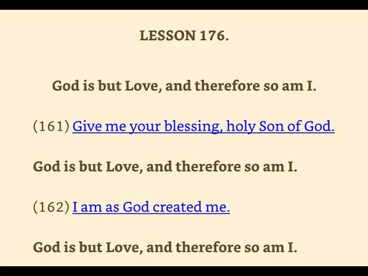 A Course in Miracles Workbook from a Ho'oponopono Lens Lesson 176 #acim ...