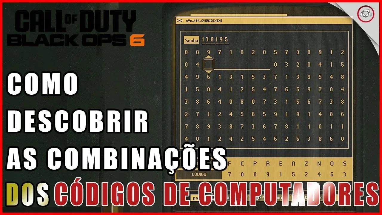 Call of Duty Black Ops 6, Como descobrir as combinações de código de ...