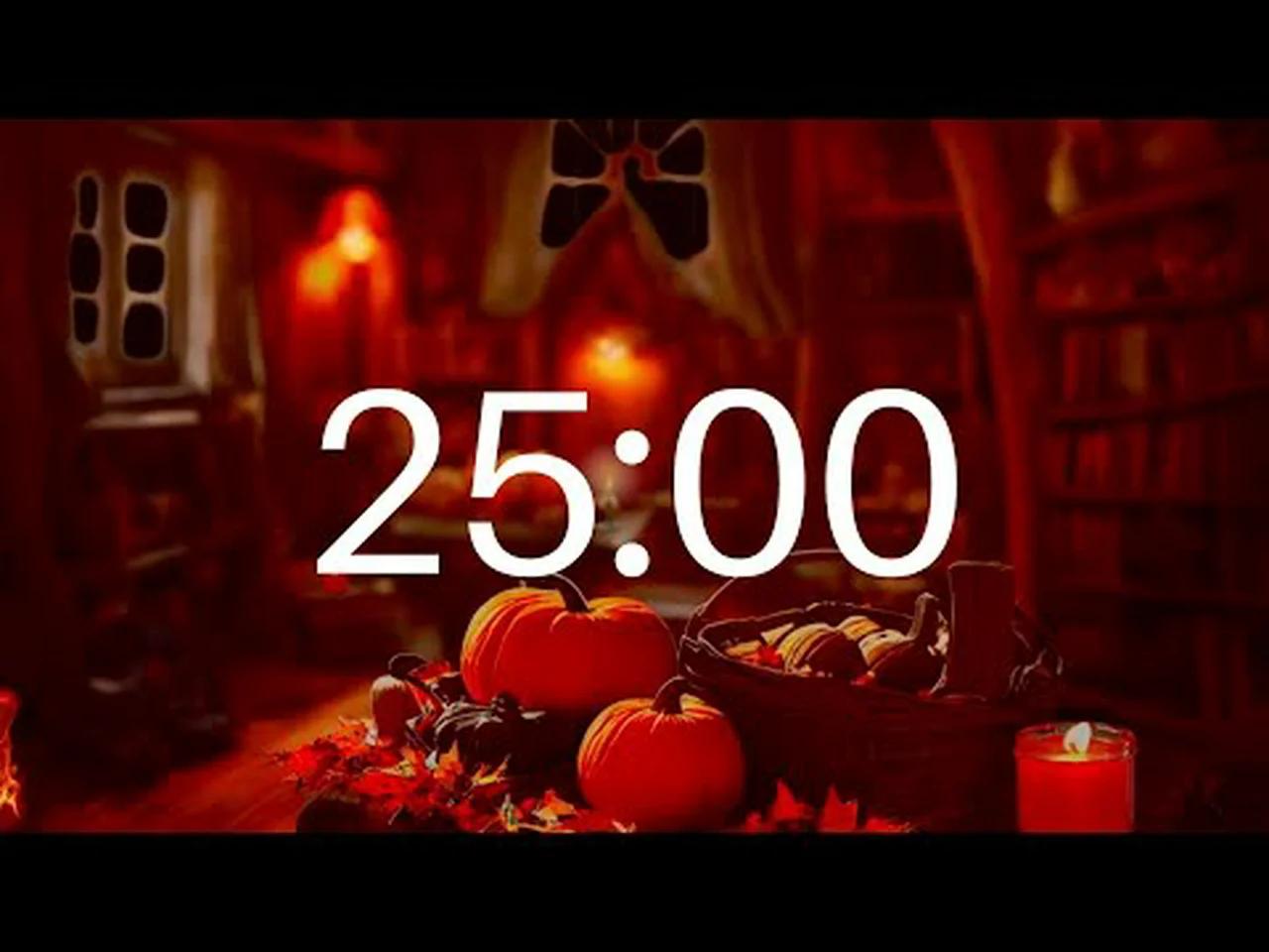 25 MINUTE TIMER - Pomodoro Timer - Cosy Autumn Cottage - Relaxing Fall ...